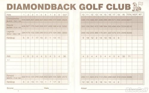Diamondback Golf Club - Course Profile | Course Database