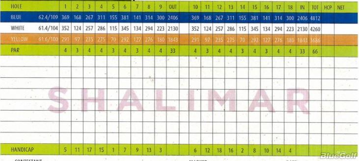 Shalimar Golf Club - Course Profile | Course Database