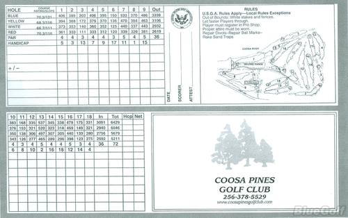 Coosa Pines Golf Club - Course Profile | Course Database