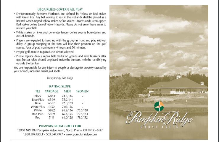 Pumpkin Ridge - Ghost Creek - Course Profile | Course Database