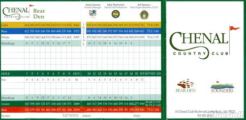 Chenal Country Club - Bear Den - Course Profile | Course Database