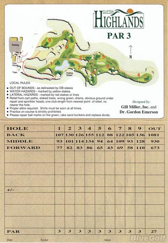 Clifton Highlands Golf Club - Par 3 - Course Profile | Course Database