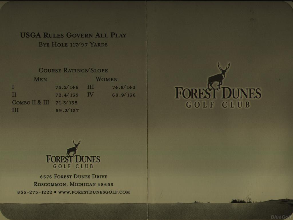 Forest Dunes - Course Profile | Course Database
