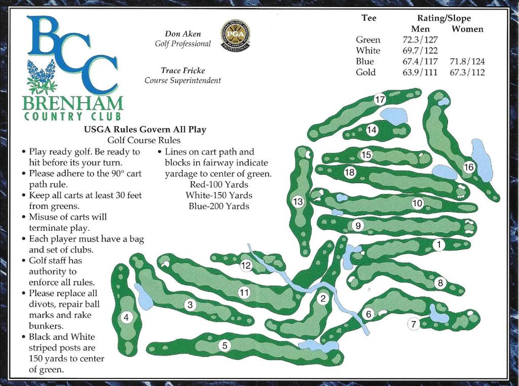 Brenham Country Club - Course Profile | Course Database