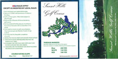 Sunset Hills Golf Course - Course Profile | Course Database