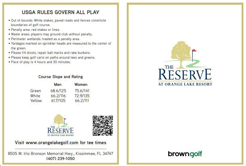 The Reserve at Orange Lake - Course Profile | Course Database