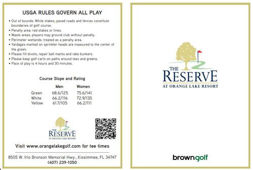 The Reserve at Orange Lake - Course Profile | Course Database