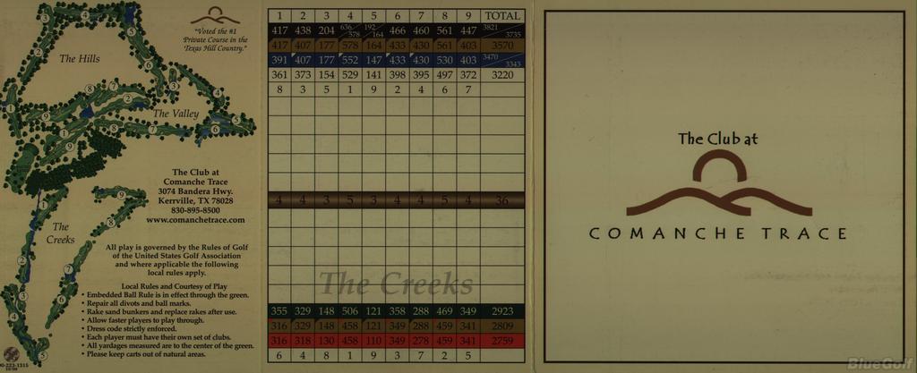 The Club at Comanche Trace - Hills/Creeks - Course Profile | Course ...