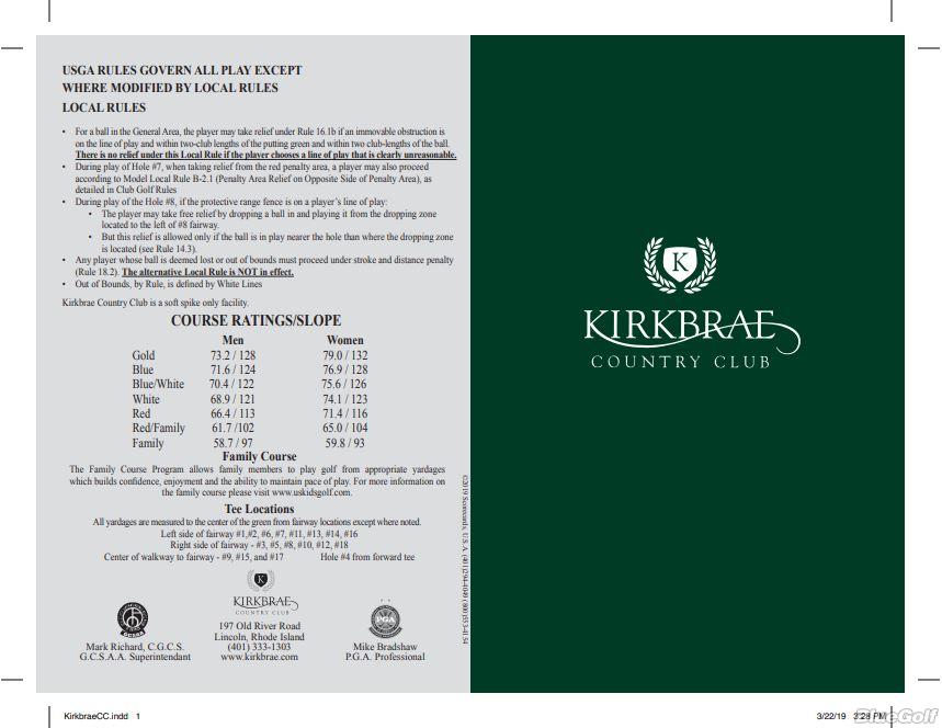 Kirkbrae Country Club - Course Profile | Course Database