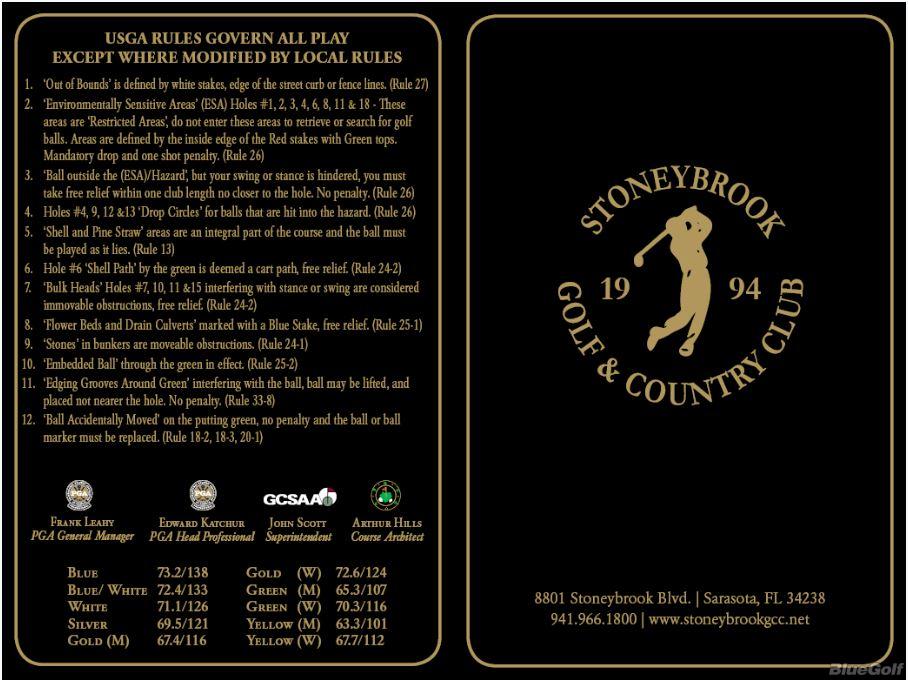 Stoneybrook Golf & Country Club - Course Profile | Course Database