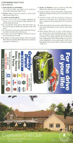 Copthorne Golf Club - Course Profile | Course Database