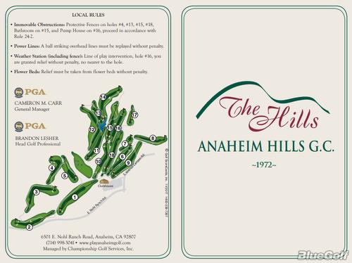 Anaheim Hills Golf Club - Course Profile | Course Database
