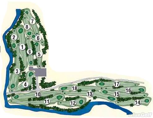 Sandy Creek Golf Course - Layout Map | Course Database