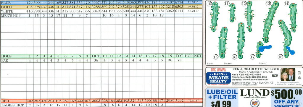 Sun City Lakes Golf - South Course - Course Profile | Course Database