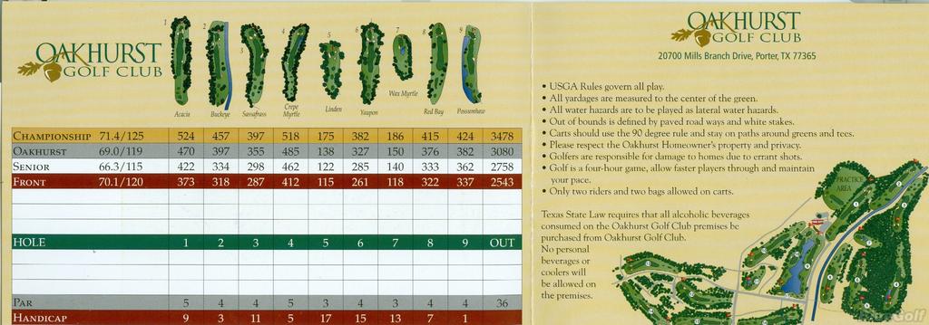 Oakhurst Golf Club - Course Profile | Course Database