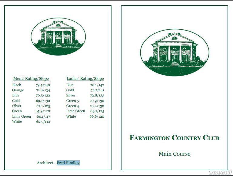 Farmington Country Club- Main Course - Course Profile | Course Database