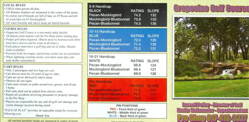 Grapevine - P/M - Course Profile | Course Database