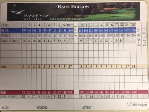 Hawk's View Golf Club - Barn Hollow - Course Profile | Course Database