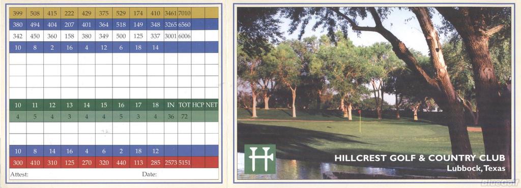 Hillcrest Country Club - Course Profile | Course Database
