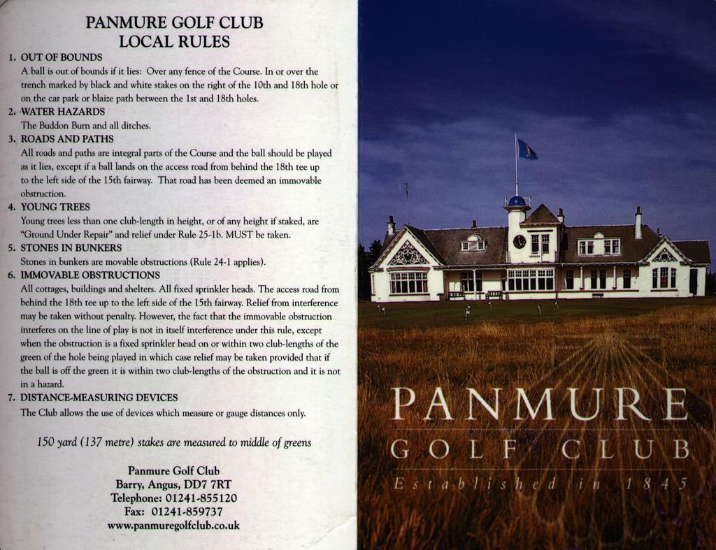 Panmure Golf Club - Course Profile | Course Database