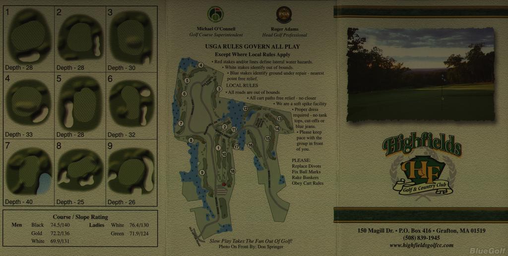Highfields Golf & Country Club - Course Profile | Course Database