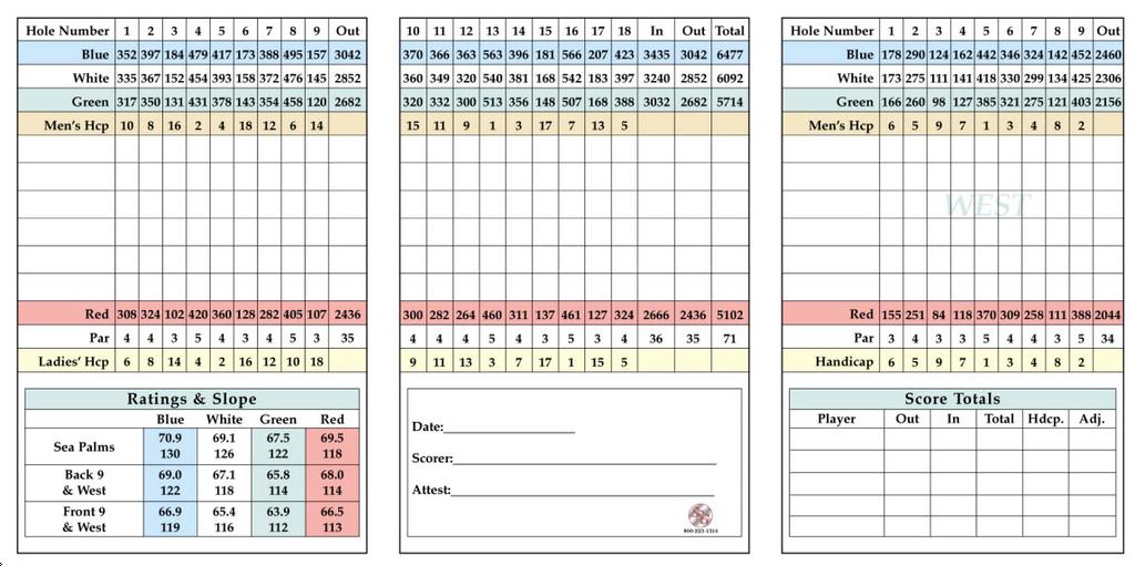 Sea Palms Golf Resort - Course Profile | Course Database