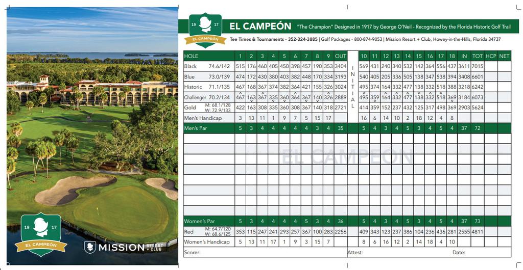 Mission Inn - El Campeon - Course Profile | Course Database