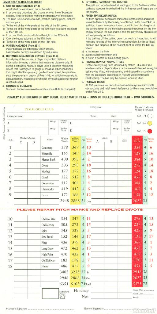 Lymm Golf Club - Course Profile | Course Database