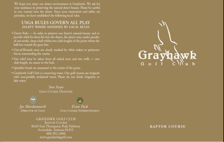 Grayhawk Golf Club - Raptor Course - Course Profile | Course Database
