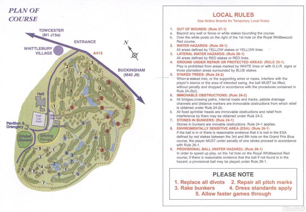 Whittlebury Park Golf & Country Club-Yellow/Red - Course Profile ...