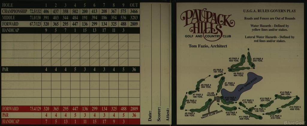 Paupack Hills Golf and Country Club - Course Profile | Course Database