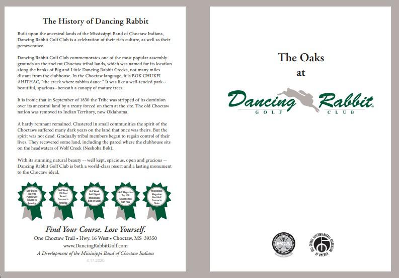 Dancing Rabbit Golf Club - The Oaks - Course Profile | Course Database