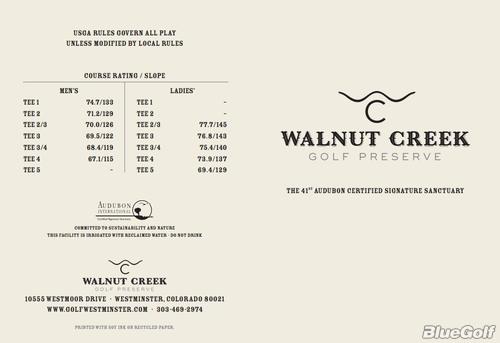 Walnut Creek Golf Preserve - Course Profile | Course Database