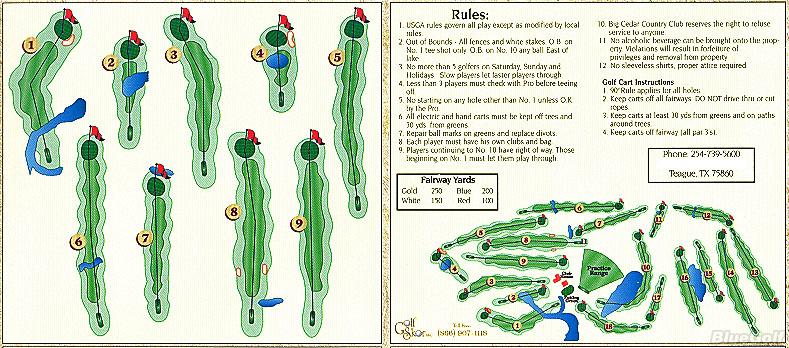 Big Cedar Country Club - Layout Map | Course Database