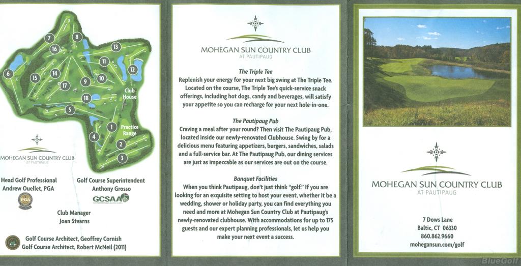 Mohegan Sun Country Club at Pautipaug, Baltic, Connecticut - Golf ...