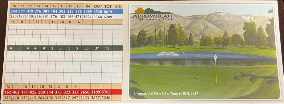 Arrowhead Country Club - Course Profile | Course Database
