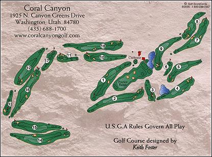 Coral Canyon Golf Course - Layout Map | Course Database