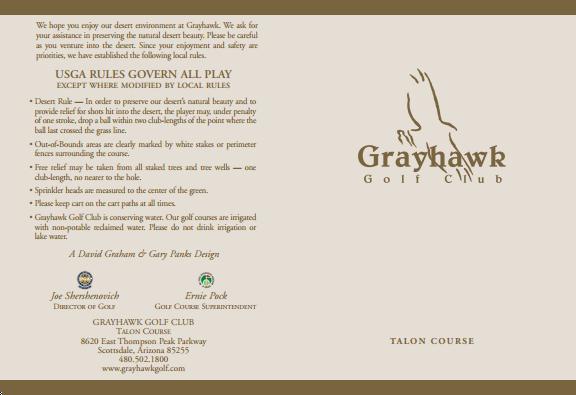 Grayhawk Golf Club - Talon Course - Course Profile | Course Database