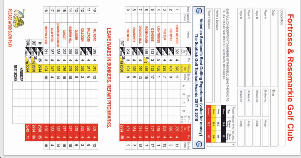Fortrose & Rosemarkie G.C. - Course Profile | Course Database