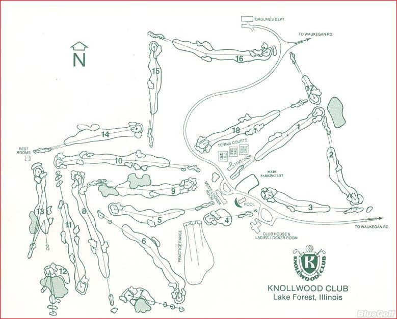 Knollwood Club - Layout Map | Course Database