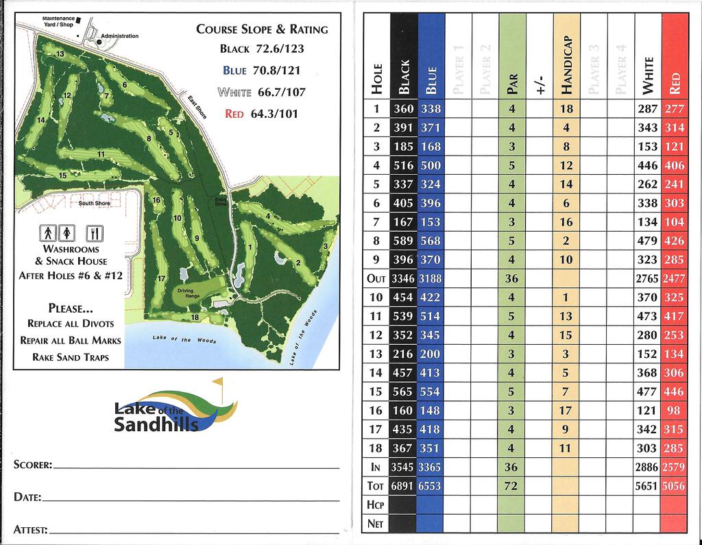 Lake of the Sandhills Golf Course - Course Profile | Course Database