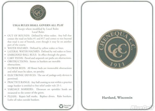 Chenequa Country Club - Course Profile | Course Database