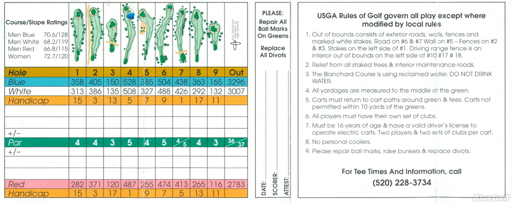 Blanchard Golf Club - Course Profile | Course Database
