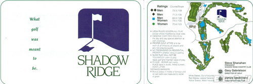 Shadow Ridge Country Club - Course Profile | Course Database
