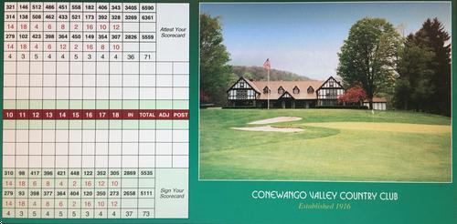 Conewango Valley Country Club - Course Profile | Course Database