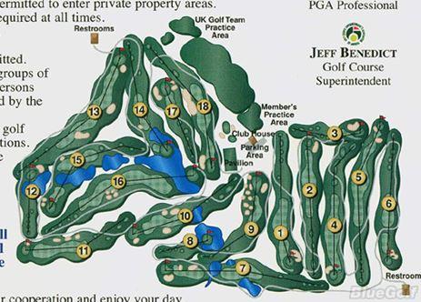 University Club- Big Blue Course - Layout Map | Course Database