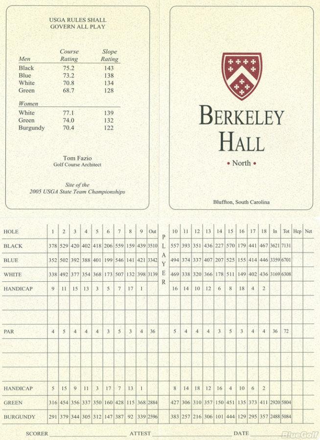 Berkeley Hall Club- North Course - Course Profile | Course Database