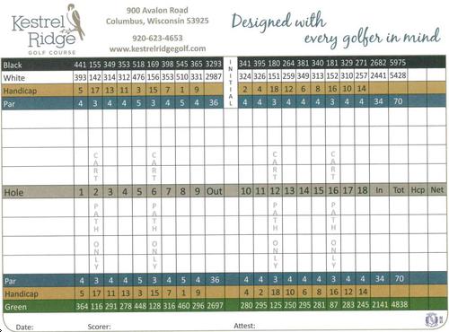 Kestrel Ridge Golf Club - Course Profile | Course Database