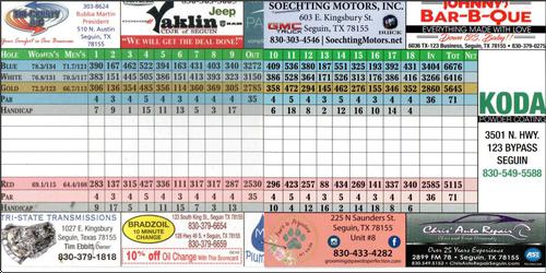 Brackenridge Park Golf Course Layout