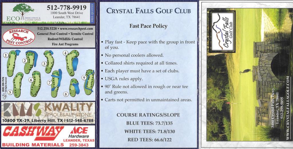 Crystal Falls Golf Club - Course Profile | Course Database